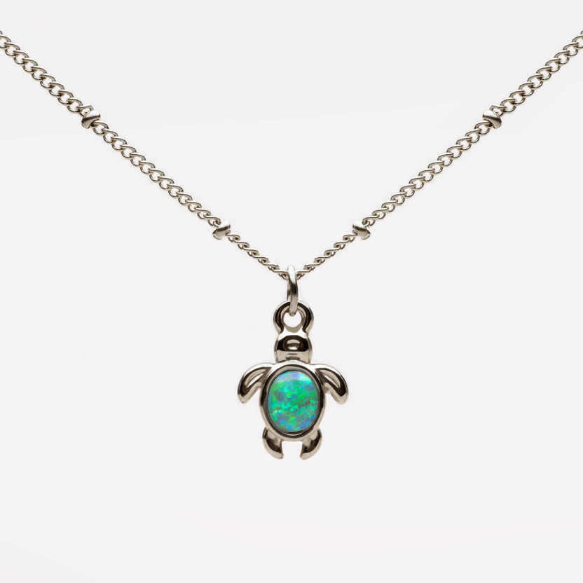 Opal Turtle Necklace